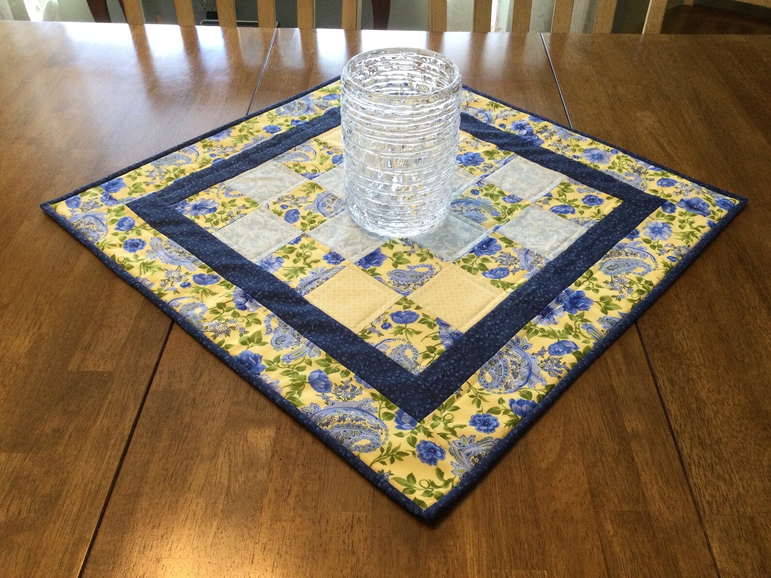 Quilted Table Topper, Table Topper, Quilted Table Runner, Floral Table ...