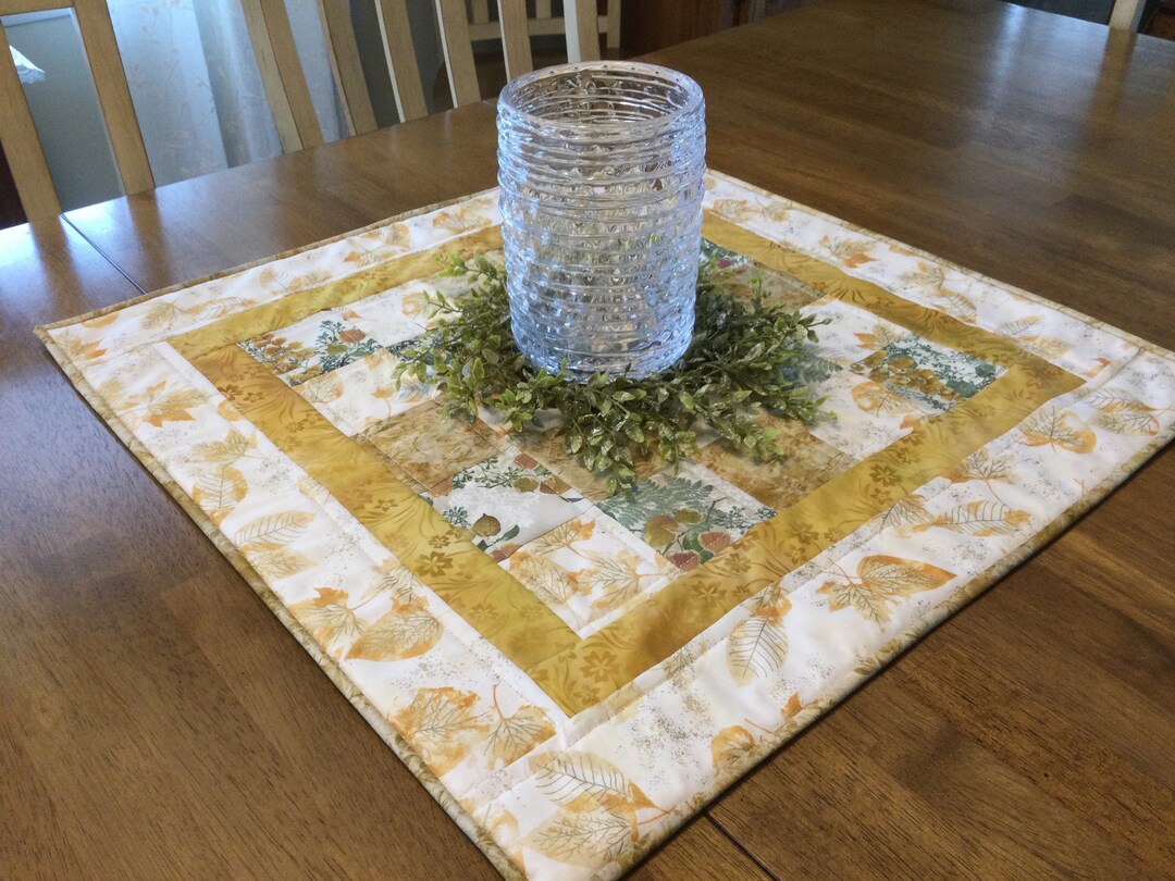 Quilted Fall Table Topper, Fall Table Topper, Quilted Table Topper ...