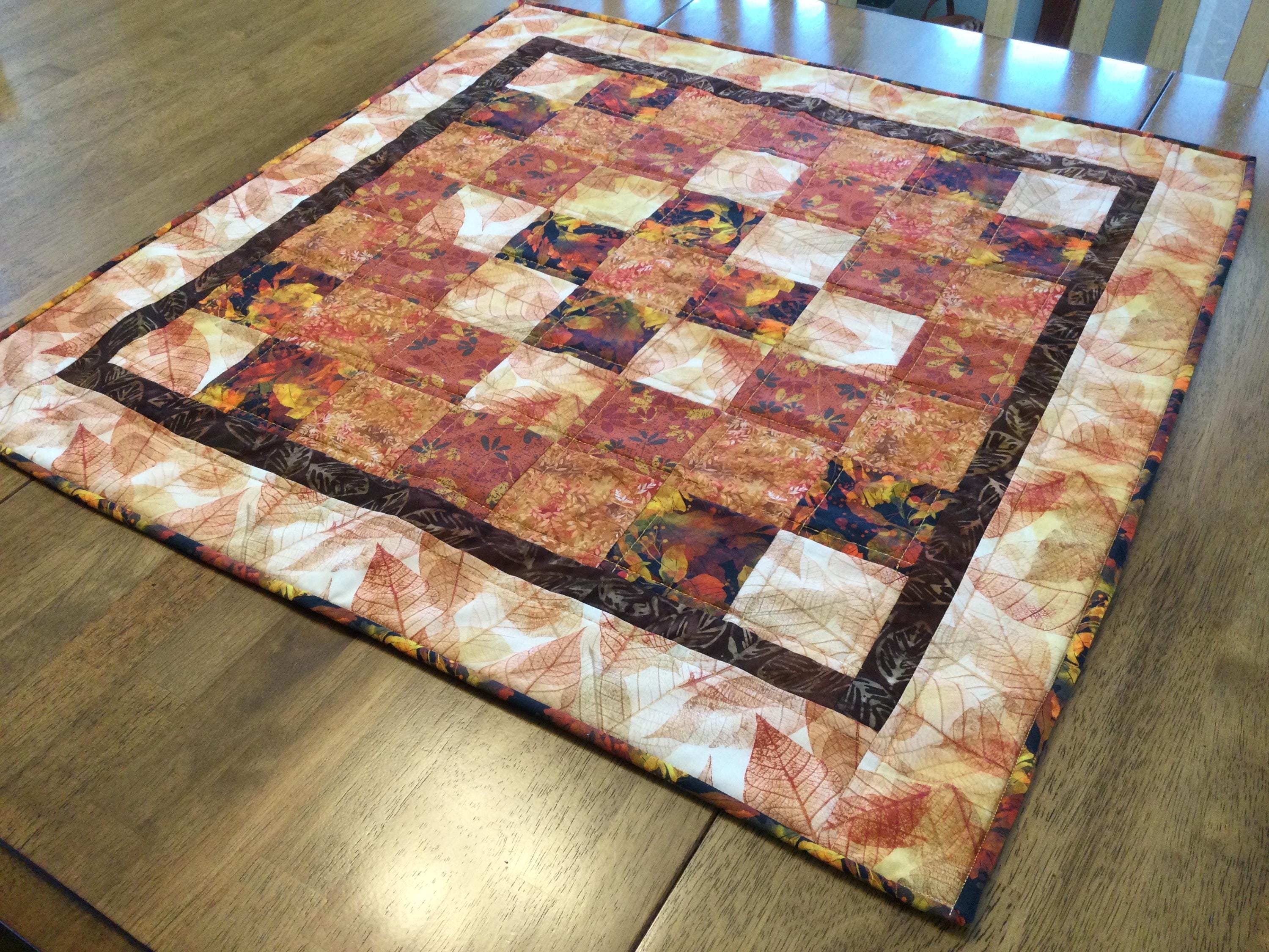 Quilted Fall Table Topper, Quilted Table Topper, Fall Table Topper ...
