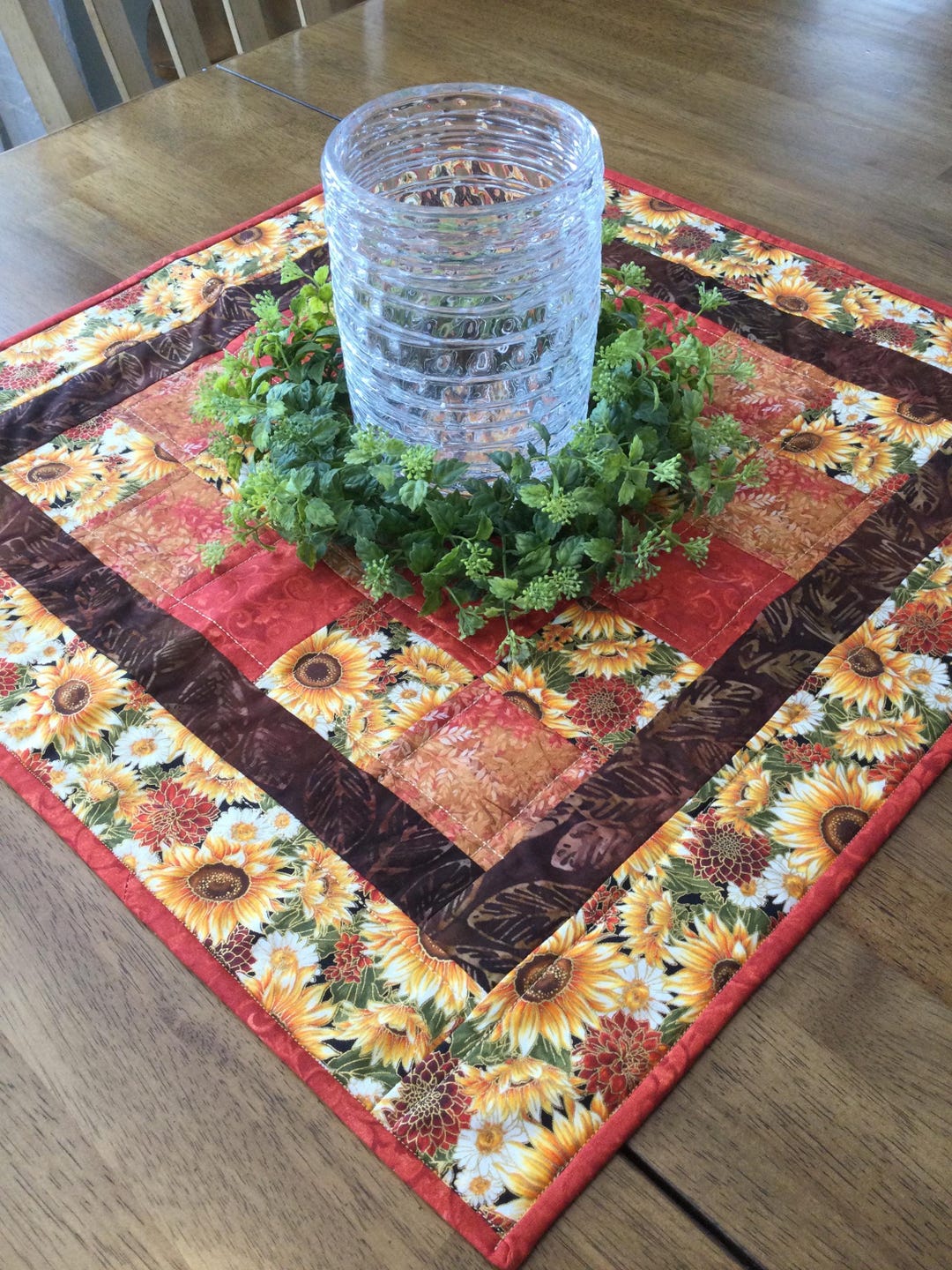 Quilted Table Topper, Table Topper, Quilted Fall Table Topper, Fall ...