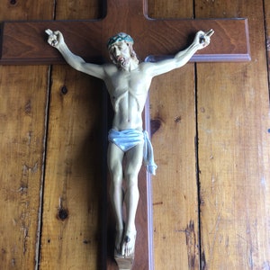Wooden Jesus Crucifix Wall Hanging , Jesus on Wooden Cross , Religious ...