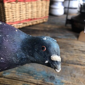 Concrete Painted Pigeon Figurine , Vintage Pigeon , Garden Decor , Bird ...