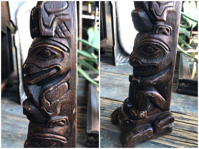 C1970s Canadian Thorn Totem Pole | Canadiana | West Coast Vibes - Etsy