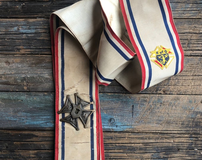 C1930s Knights of Columbus Sash || Ceremonial Sash || Regalia ...