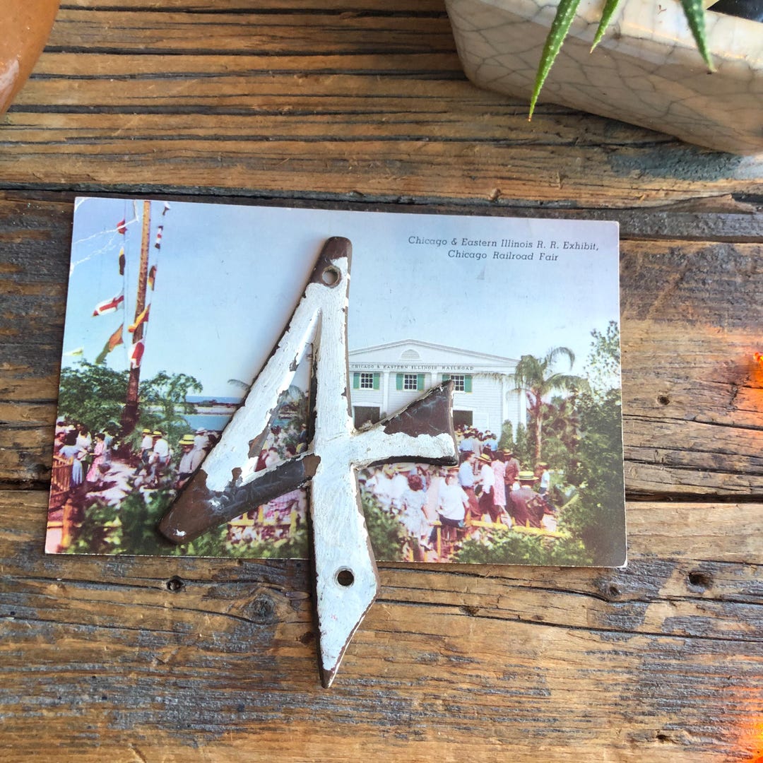 Rustic Metal House Number 4 , Street Address 4 , Vintage Hardware - Etsy