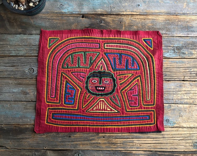 Vintage Kuna Mola Fibre Art Piece || Folk Art || Panama Reverse ...