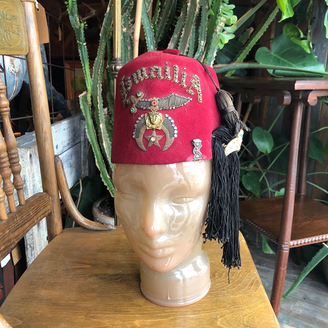 Vintage Fez Shriner Hat | Masonic Guild Shriner Wool Cap | Shriner ...