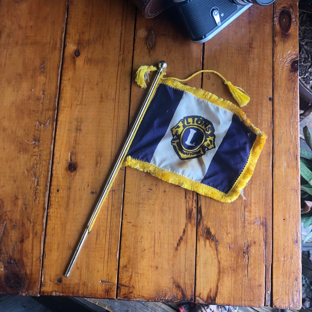 Lions Club Parade Flag , Lions Club Collectible , Miniature Flag - Etsy