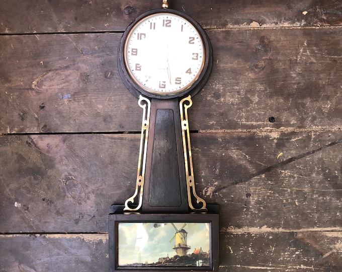 Sessions Revere Banjo Clock Case Antique Clock Parts Tall Ship and ...