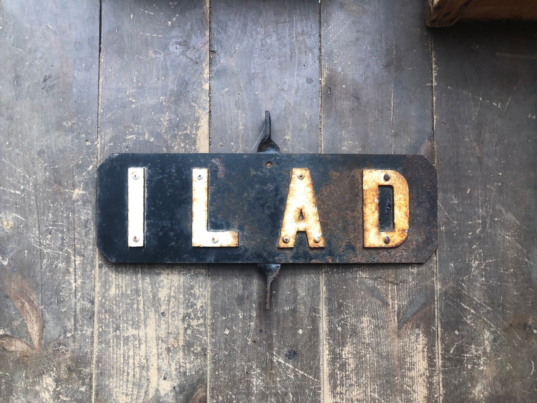 Antique Train Station Sign Industrial Cast Iron Sign Antique Signage - Etsy
