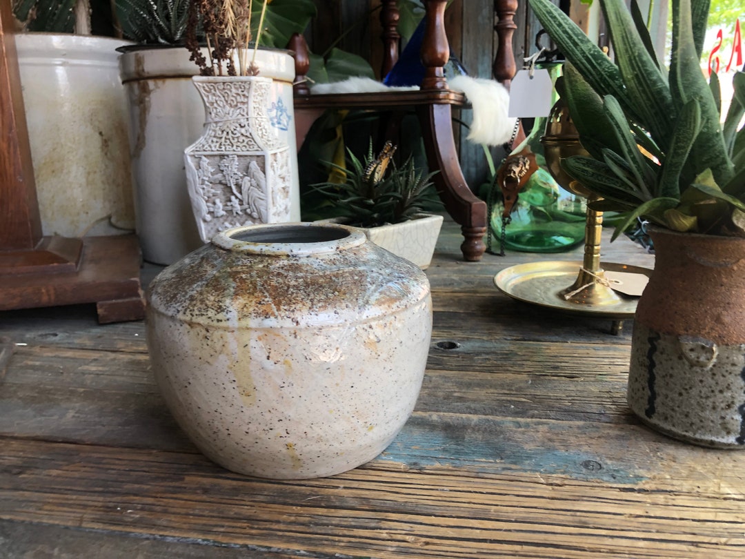 Antique Stoneware Ginger Pot || Rustic Art Pottery || Ceramic Collector ...