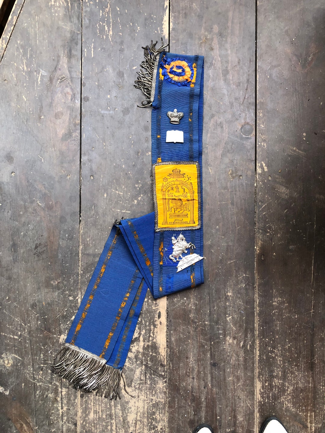 1930s Loyal Orange Lodge Freemason Sash, Royal Blue Gold Fraternal ...
