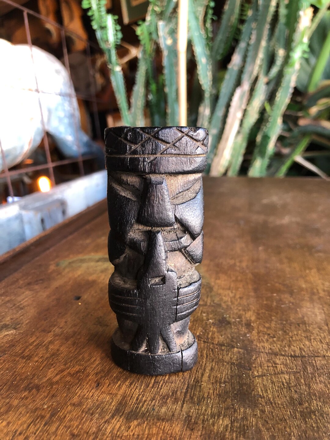 Vintage Huari Wooden Figure , Hand Carved Wari , South American Tiki ...