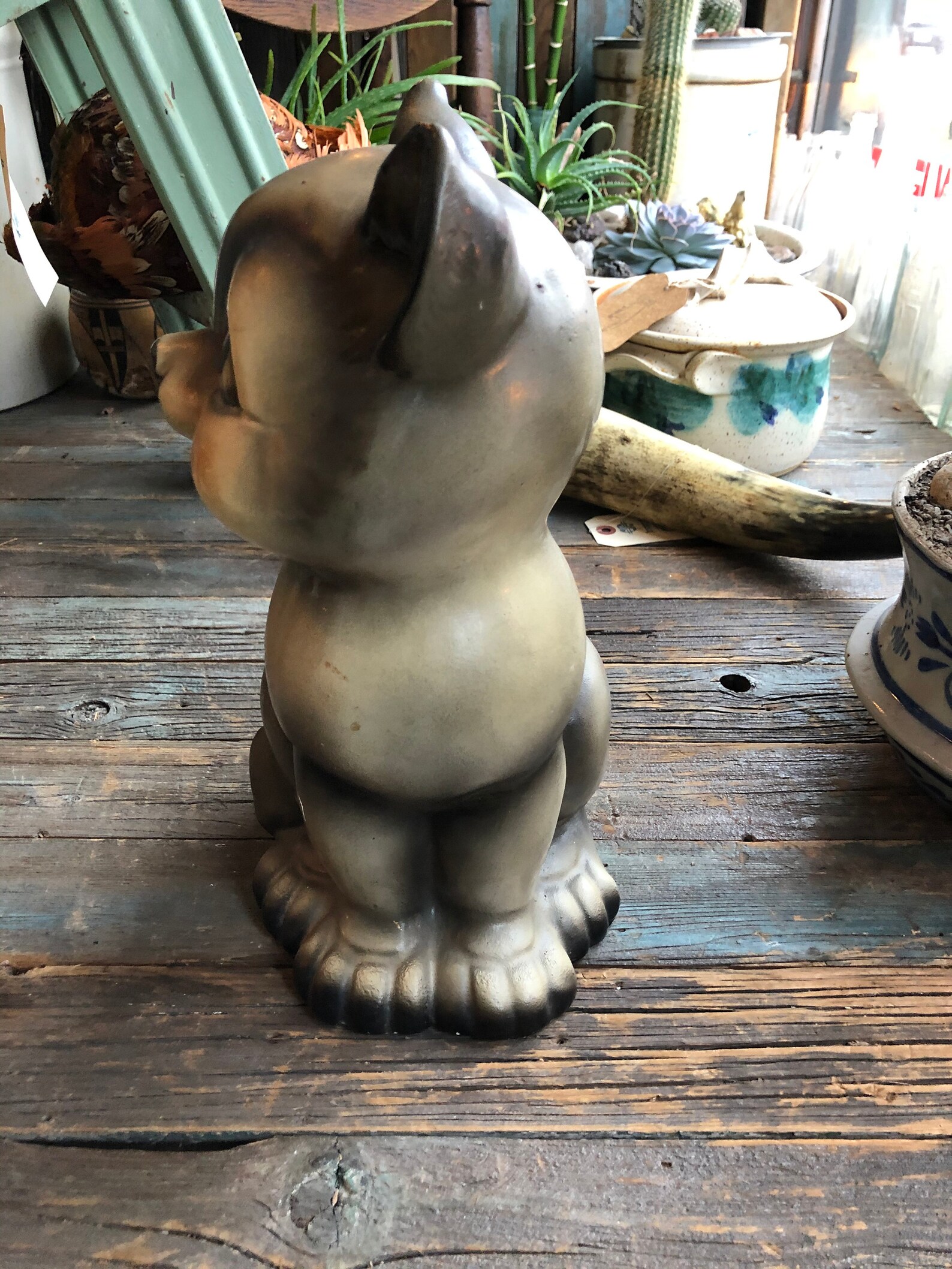 Chalkware Cat Coin Bank Chalkware Coin Bank Ceramic Coin - Etsy