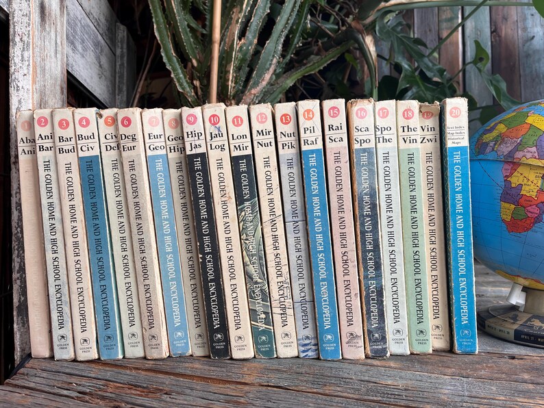 Complete Set of the Golden Home and High School Encyclopedia , Collage ...