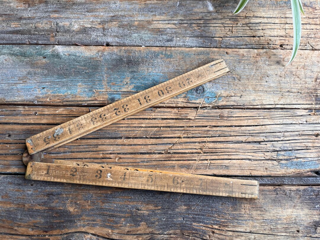 Antique English Rabone Carpenters Ruler , Folding 3 Foot Ruler ...