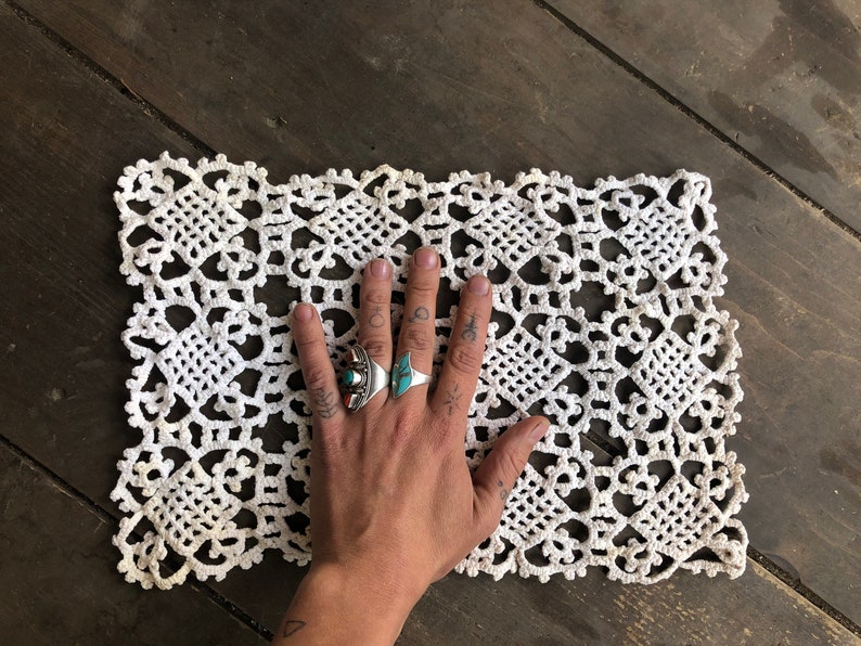 Home & Living Doilies Home Décor Boho Home Decor Thick Doily ...