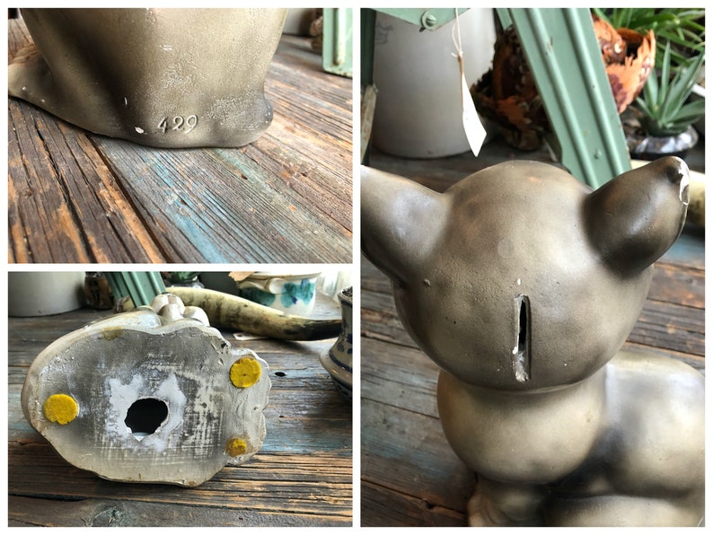 Chalkware Cat Coin Bank Chalkware Coin Bank Ceramic Coin - Etsy