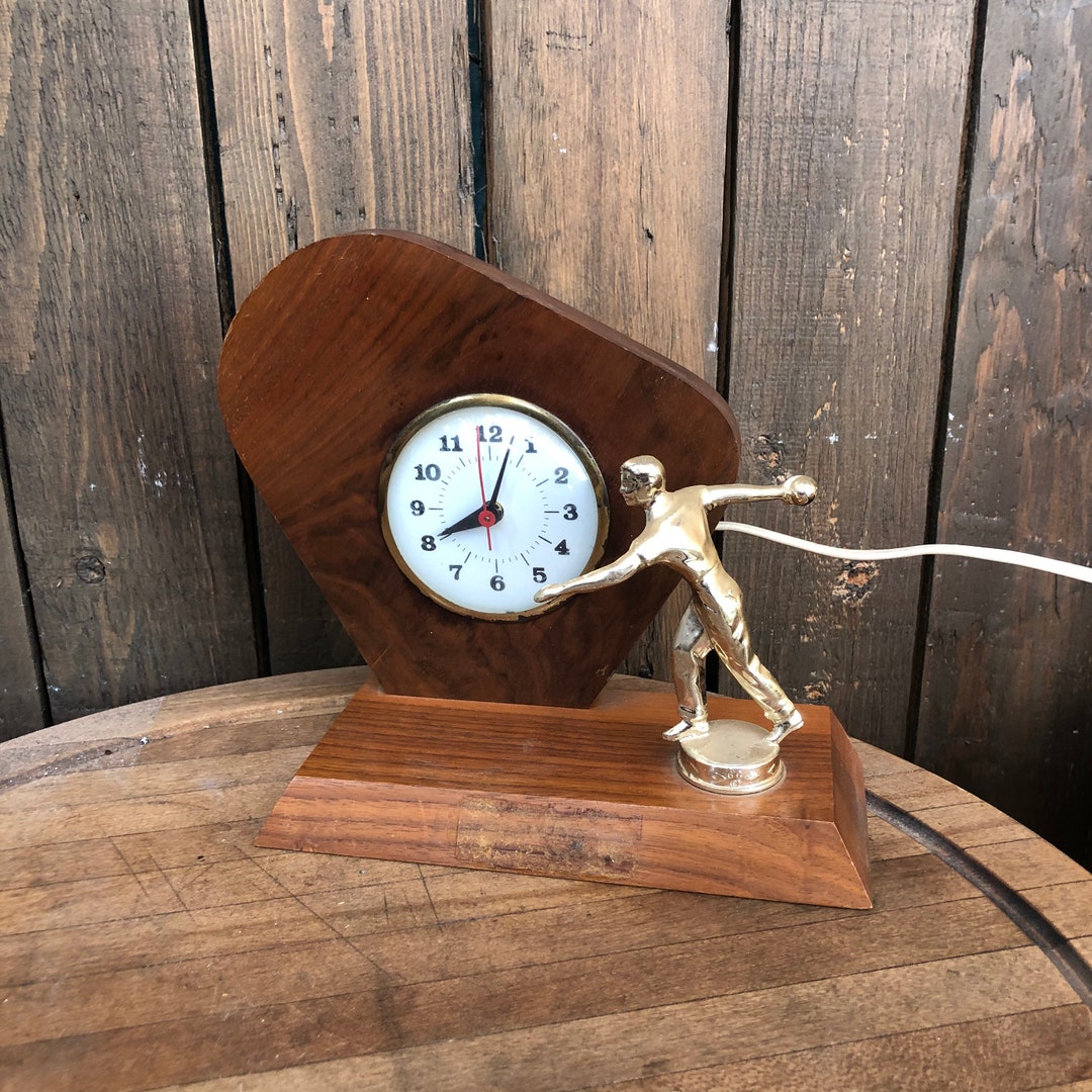 Mid Century Bowling Clock Bowling Trophy Clock Bowling - Etsy