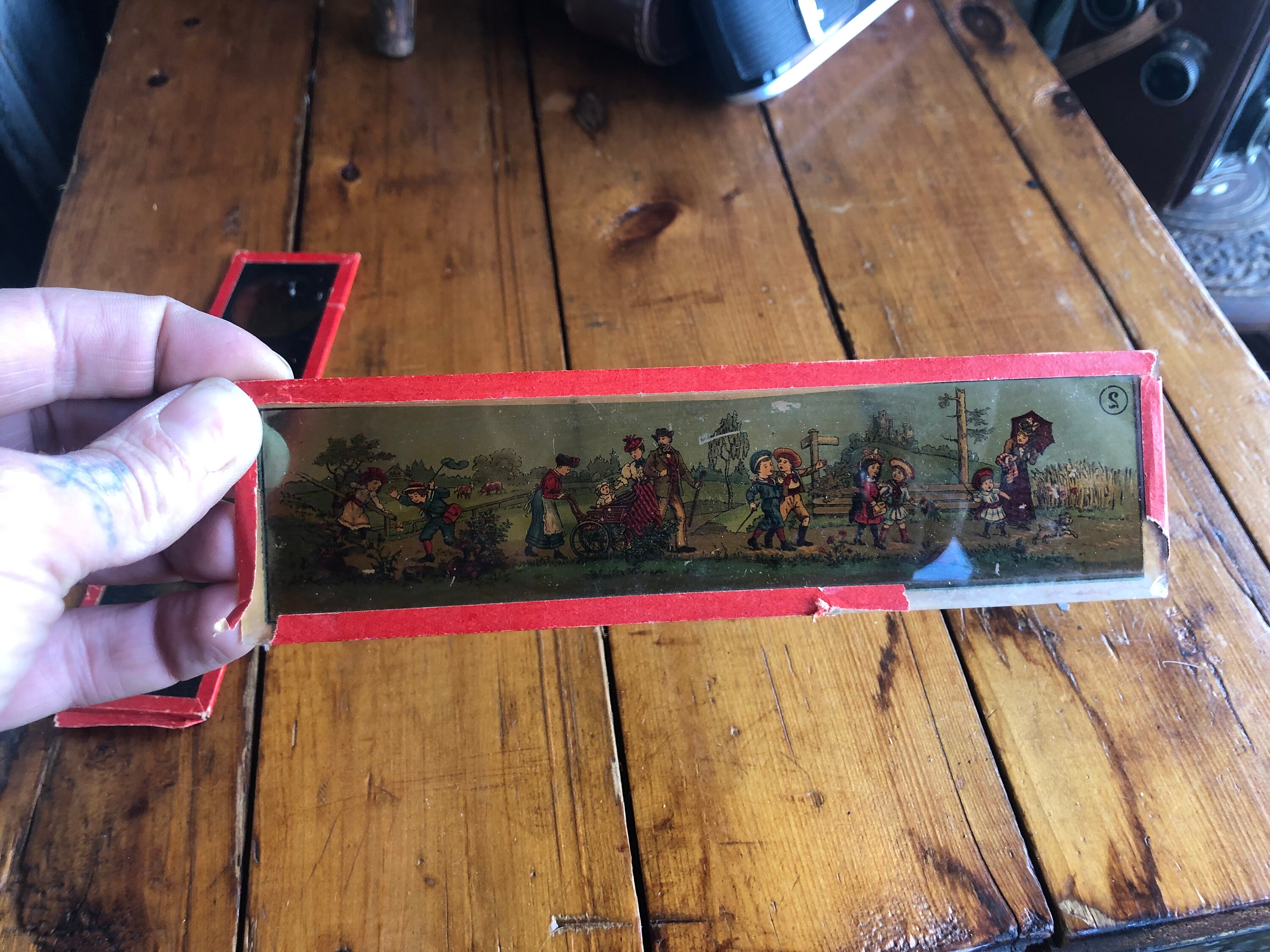 Magic Lantern Slides Set of Two | Obsolete Technology | Glass Projector ...