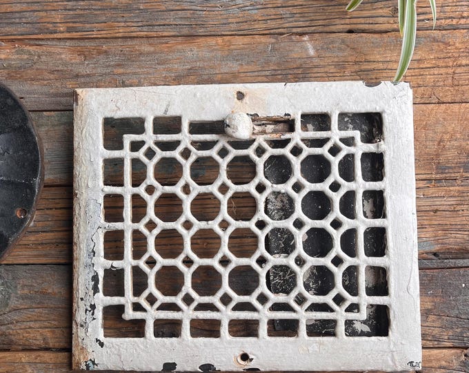 Antique Cast Iron Grate , Vent Cover , Victorian Wall Grate , Home ...