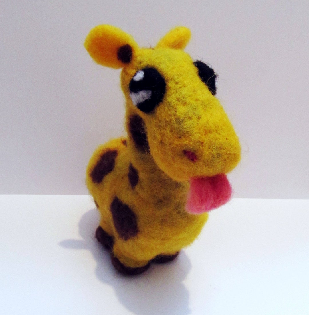 Needle Felted Giraffe: Handmade Merino Wool Plush - Etsy