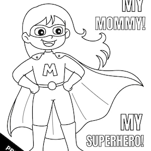 Mother's Day Printable Coloring Pages for Kids - Etsy