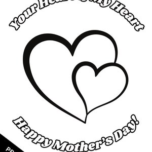 Mother's Day Printable Coloring Pages for Kids - Etsy
