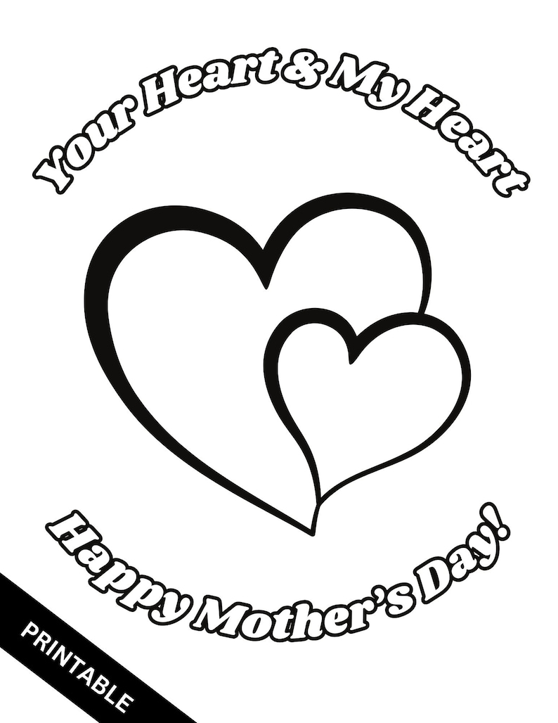 Mother's Day Printable Coloring Pages for Kids - Etsy