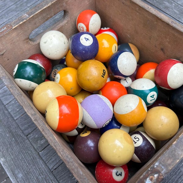 Vintage Pool Balls - Etsy