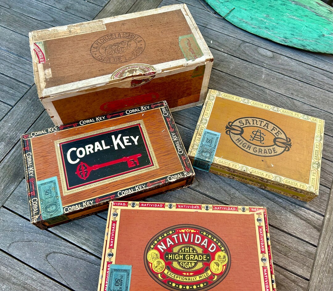 Vintage Rustic Cigar Box Collection 20s 40s 50s Tobacciana - Etsy