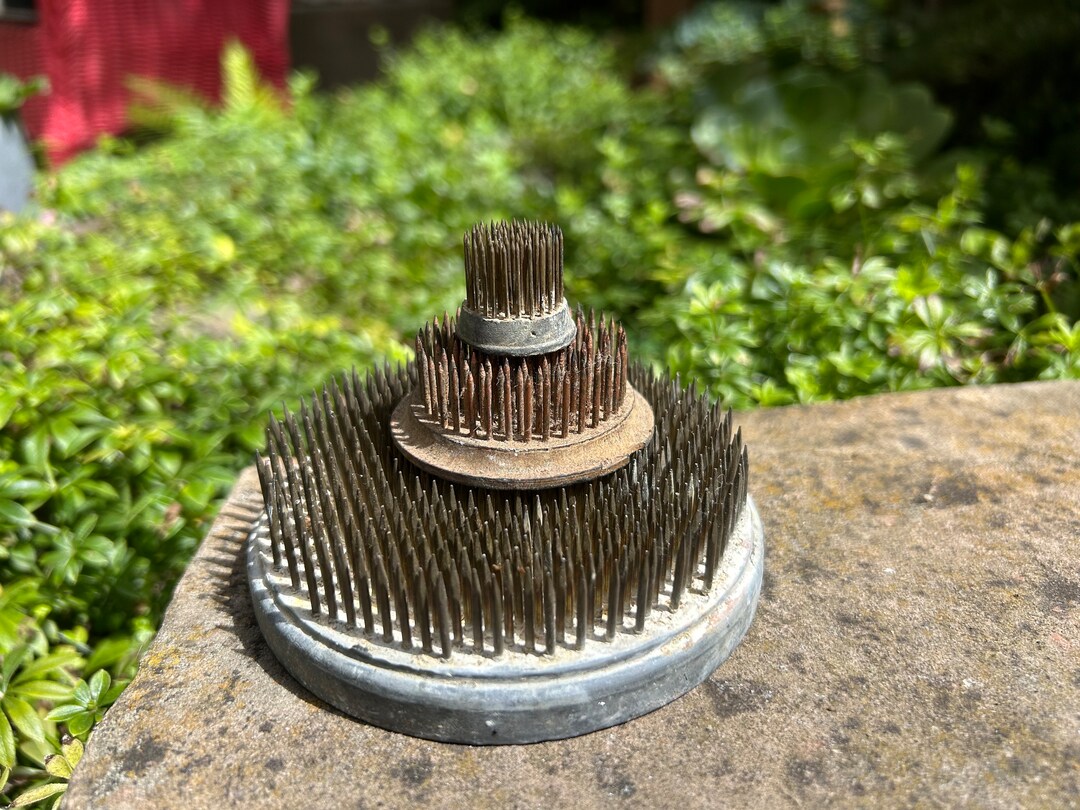 Vintage Rustic Flower Frog Collection, Rustic Garden, Industrial Chic ...