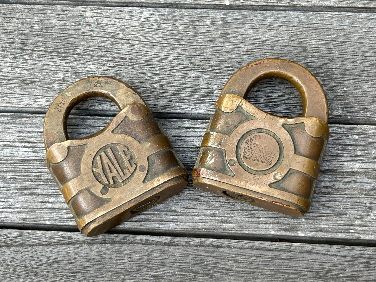 Vintage Yale Bronze Flip Top Lock W/o Key, Collectable, Prop, Retail ...