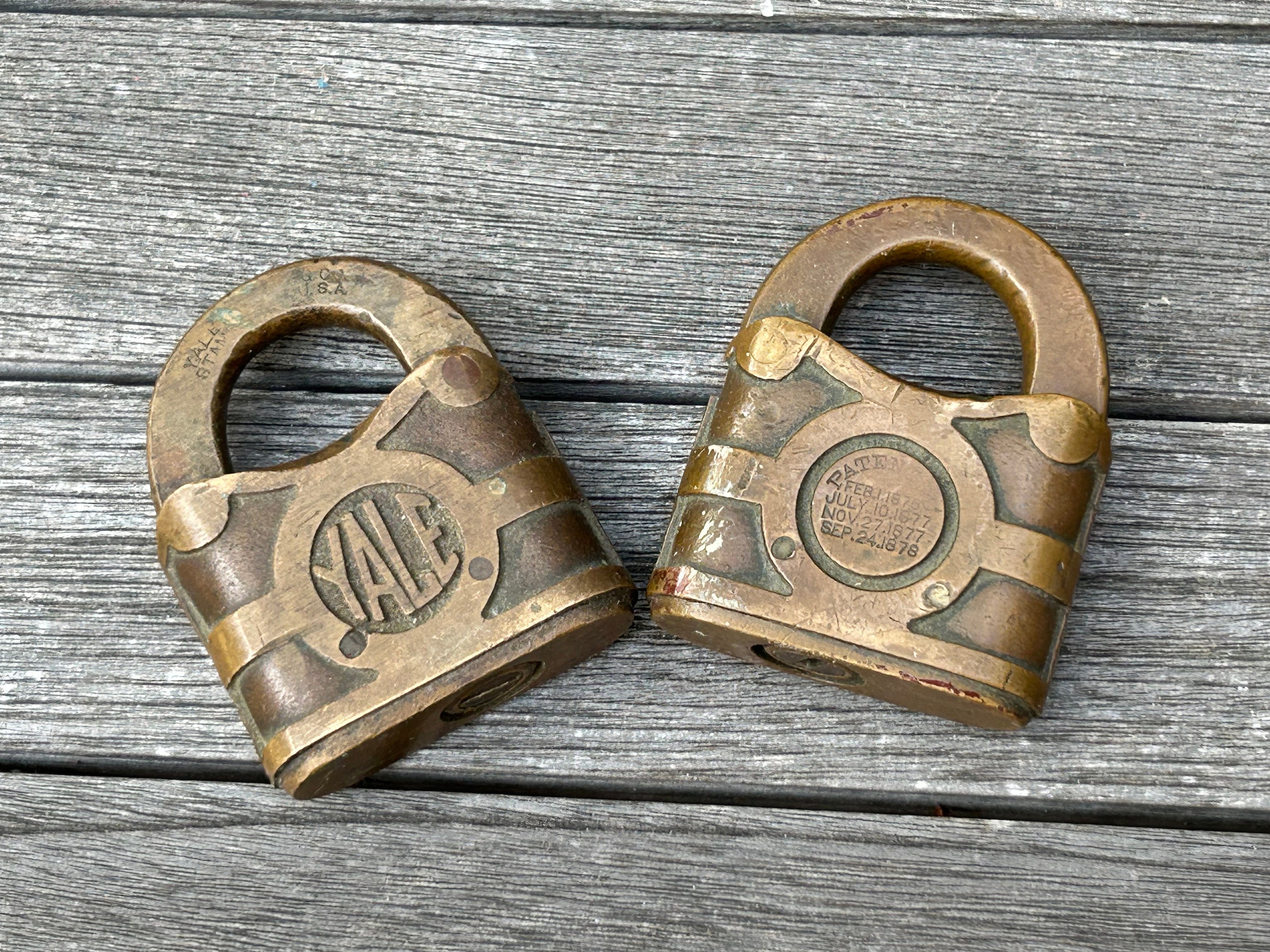 Vintage Yale Bronze Flip Top Lock W/o Key, Collectable, Prop, Retail ...