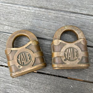 Vintage Yale Bronze Flip Top Lock W/o Key, Collectable, Prop, Retail ...