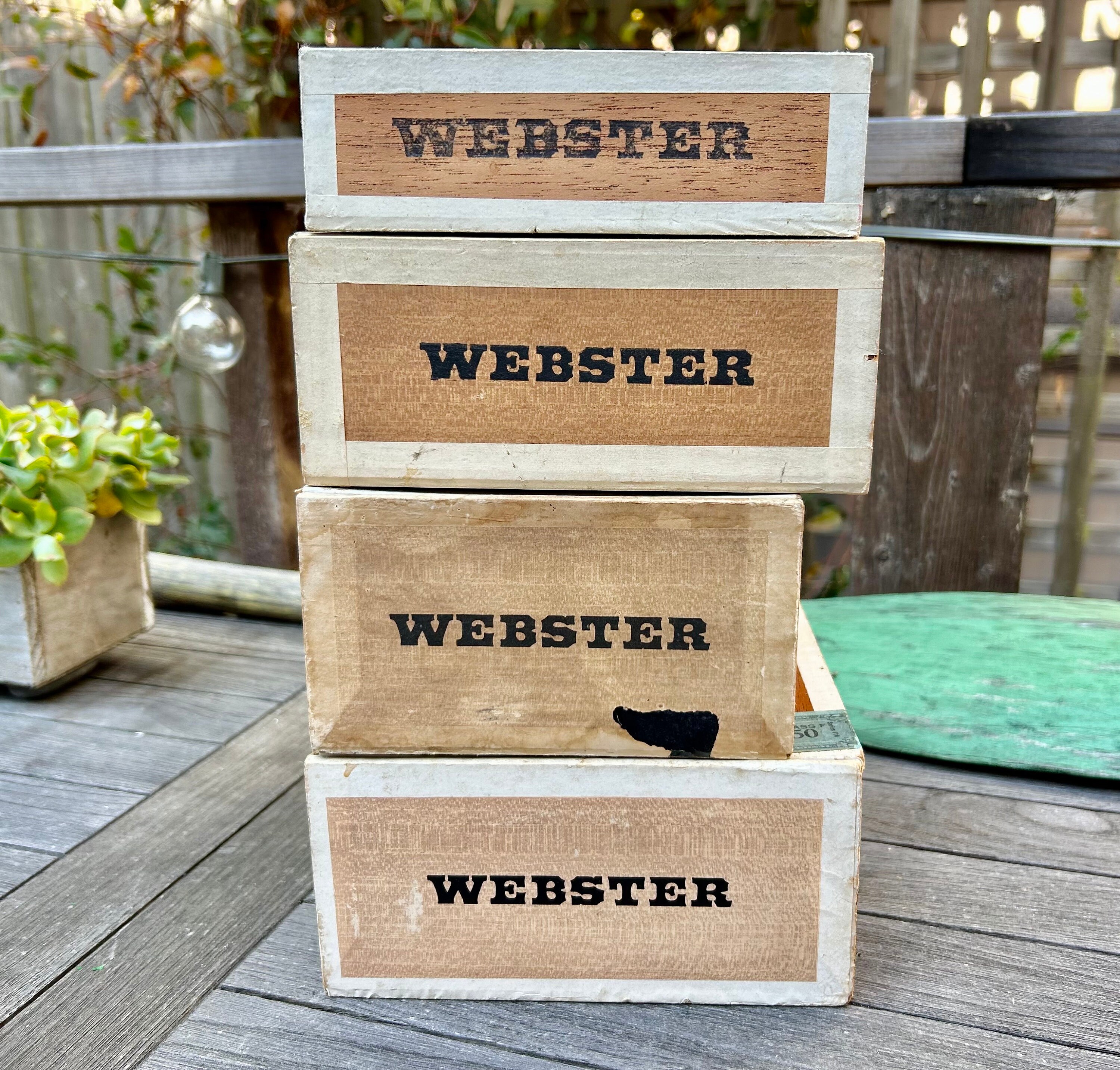 Vintage and Rustic Webster Cigar Box Collection Tobacciana - Etsy