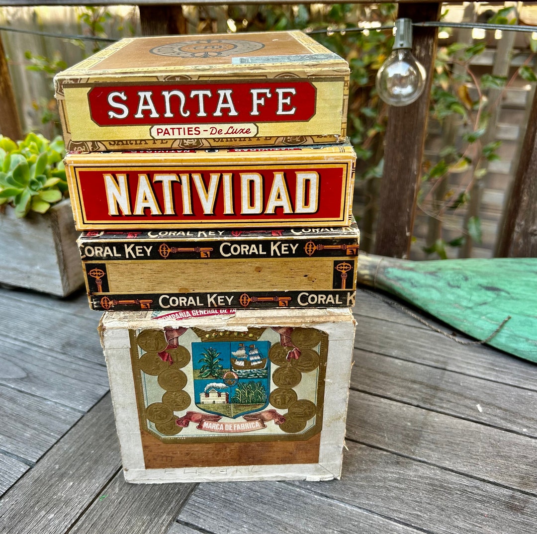 Vintage Rustic Cigar Box Collection 20s 40s 50s Tobacciana Advertising ...