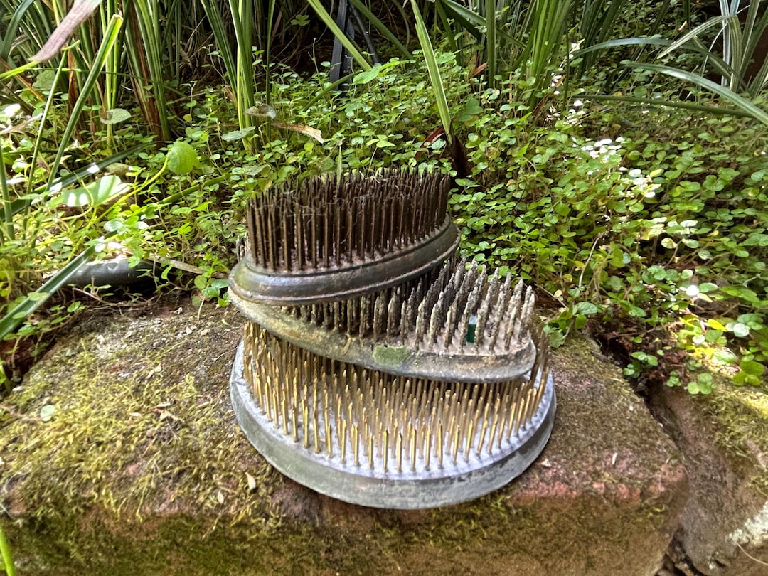 Vintage Rustic Flower Frog Collection, Rustic Garden, Industrial Chic ...