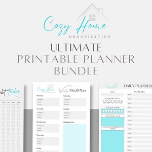 Printable Ultimate Digital Bundle - Daily Planner, Habit Tracker, Meal ...
