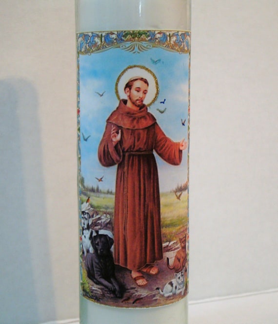 Saint Francis Patron Saint of Animals Prayer Candle Beautiful | Etsy