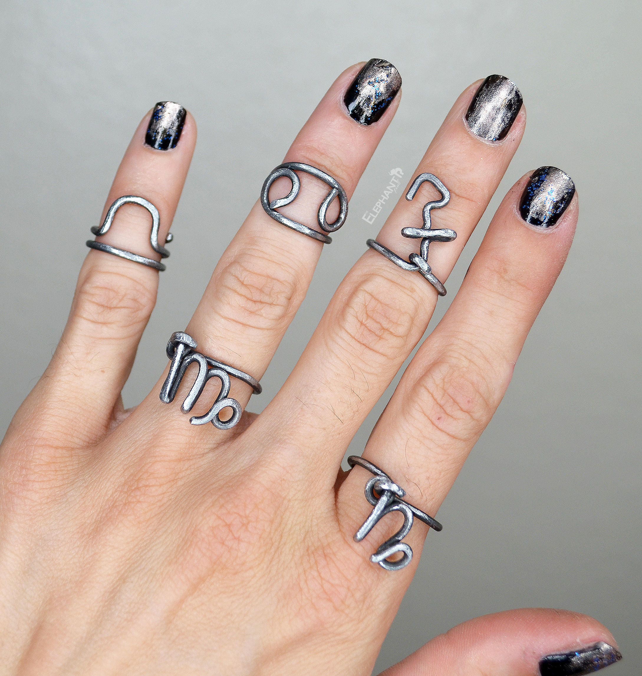 Zodiac Ring Midi Ring Horoscope Ring Virgo Leo Libra Cancer