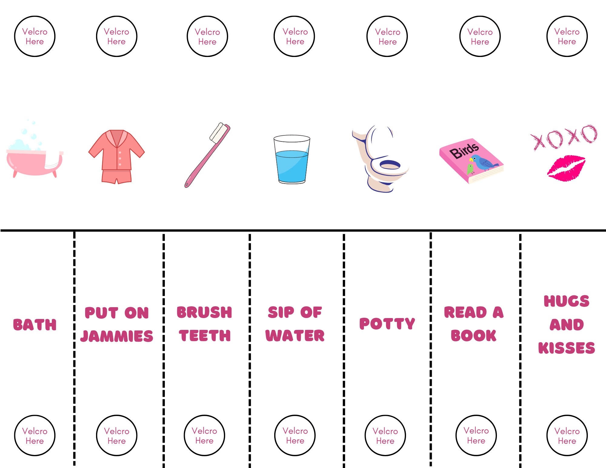 Personalized - Bedtime Routine Chart - Etsy