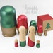 Christmas Wood Nesting Dolls 9 Piece Metallic Minimalist - Etsy