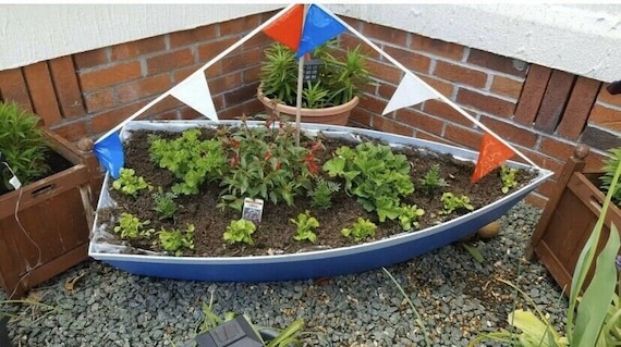 Garden Boat Planter Supplied Flat Packed so You Can Make It - Etsy UK