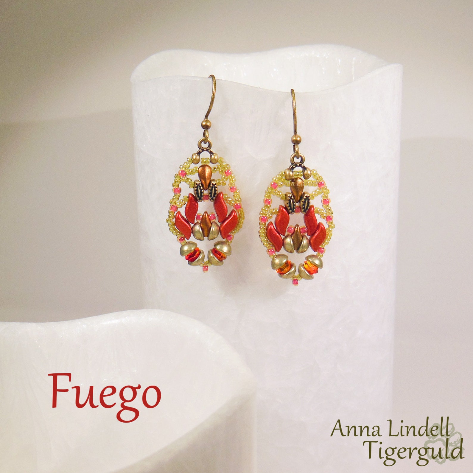 Fuego - PDF Tutorial by Anna Lindell - Etsy