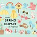 Spring Clipart Set PNG, Springtime Season Illustration | Digital ...