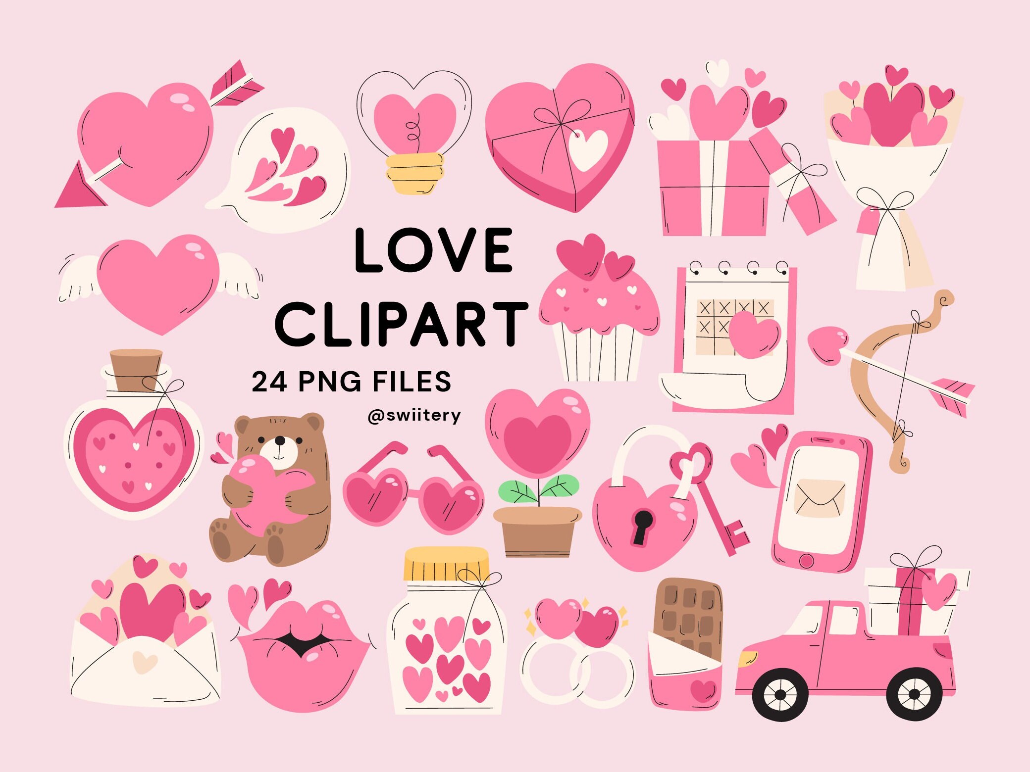Love Valentine's Day Clipart PNG | Love Graphics for Valentine's Day ...