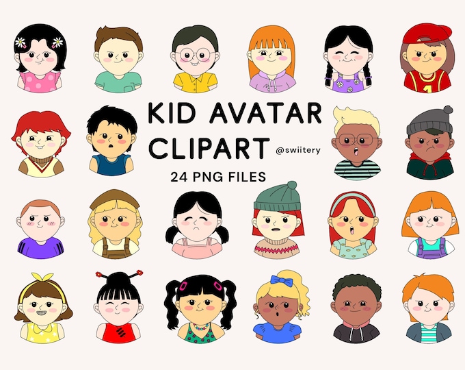 Collection of Cute Children Faces PNG Clipart, Boys and Girls Portraits ...