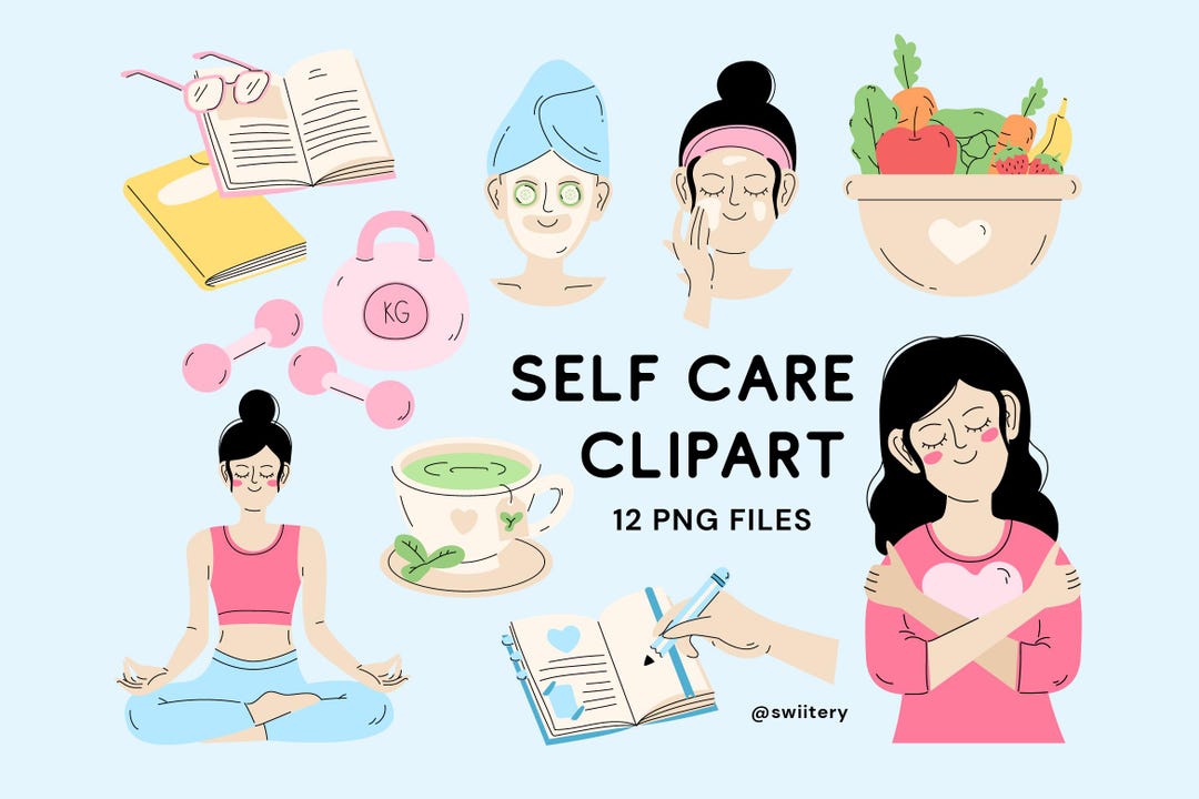 Self Care Clipart Set PNG | Digital Instant Download - Etsy