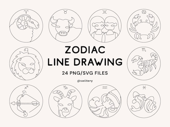Zodiac signs drawing 60 photos - Astrologytoyou.com